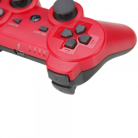 PS3 Playstation Wireless Bluetooth Game Controller Remote Black / Red ...