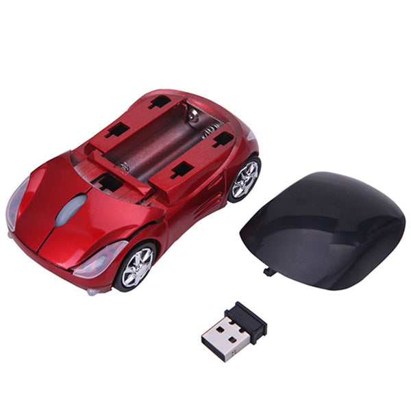 Wireless Cordless 2.4G DPI Race Auto LED Optical Car USB PC Mouse Mice ...